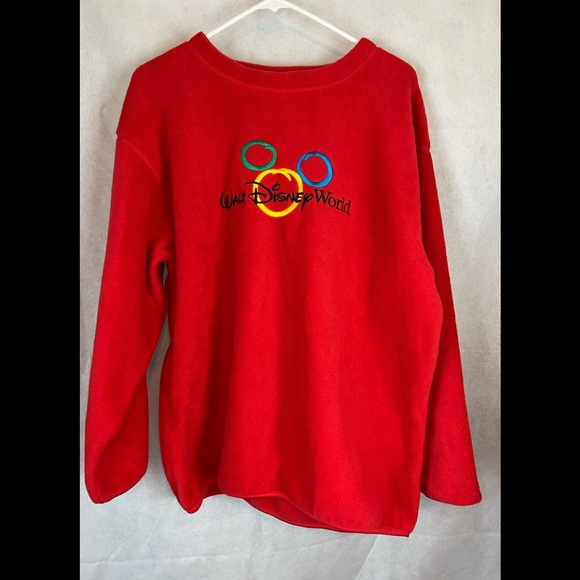 Disney | Sweaters | Vintage Walt Disney World Red Sweater Large | Poshmark